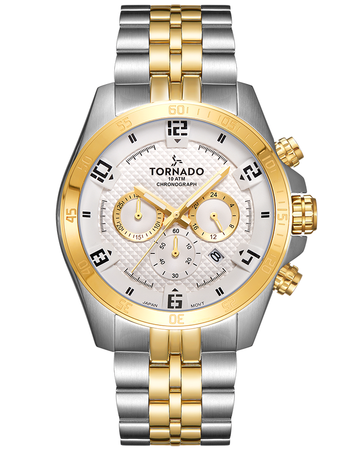 Buy CLASSIC Chronograph Watch - White Gold, Online Watch india | Tornado watches – Tornado Store KSA