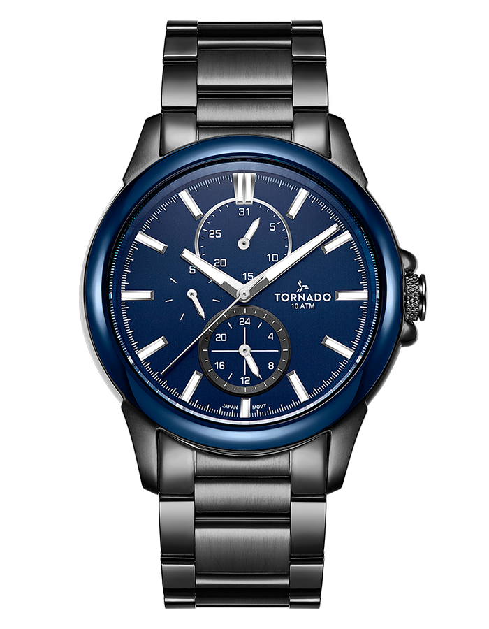 Buy CLASSIC Multi Function Watch - Blue Gun Metal, Online Watch india | Tornado watches ...
